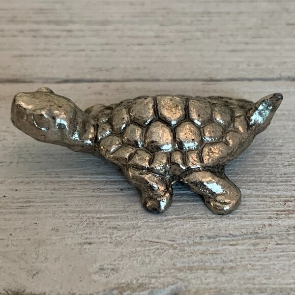 Pewter Turtle | Accents | Vintage Turtle Tortoise Miniature Solid Tinn ...